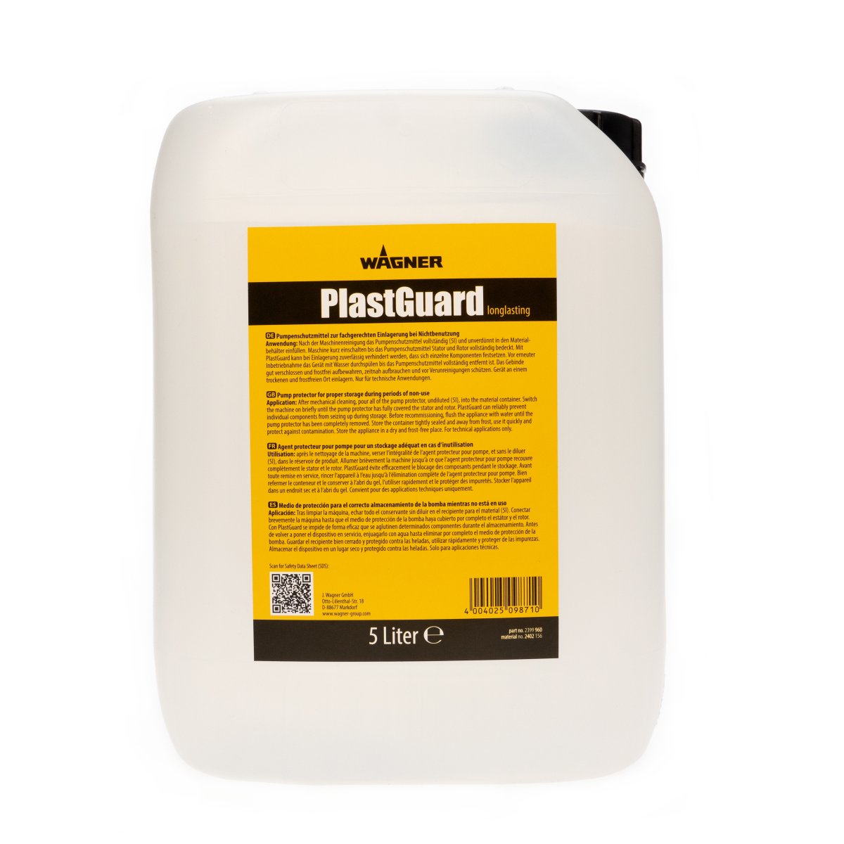 WAGNER PlastGuard Pumpebeskyttelse 5L - Wagner Contractor tilbehør - DVA A/S